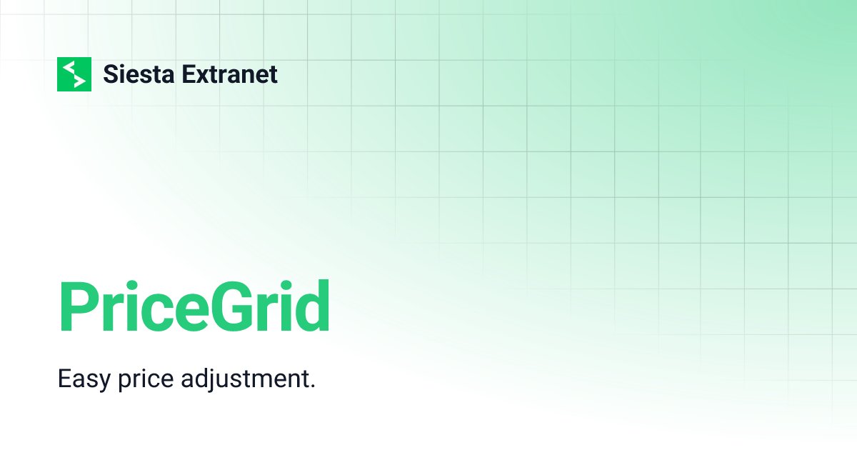 PriceGrid | Siesta Extranet
